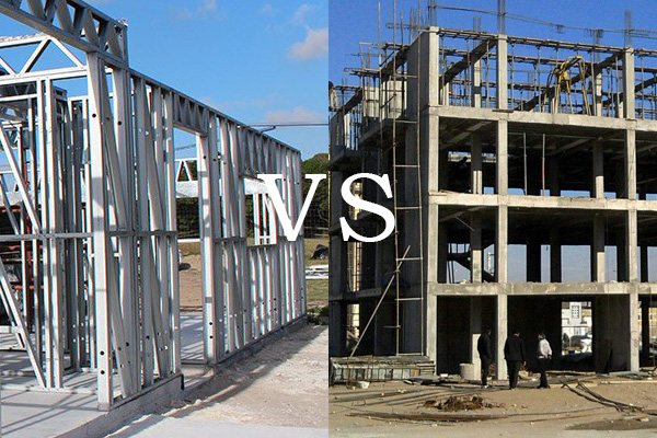 تفاوت سازه ال اس اف با سازه بتنی - نیکا سازه